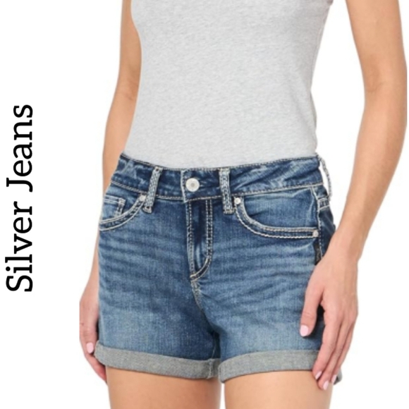Silver Jeans | Shorts | Silver Jeans Suki Mid Rise Jean Shorts Size 3 ...
